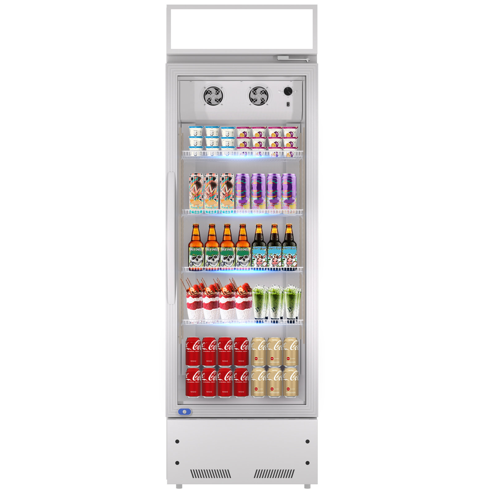 Aplancee Display Merchandiser Refrigerator 21.7" W 8.0 Cu.ft Glass Door ...