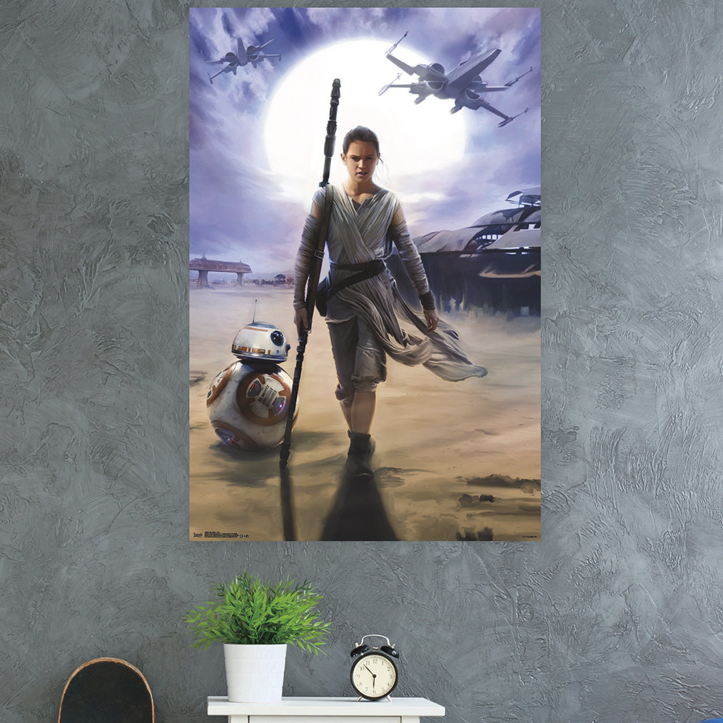 Trends International Star Wars: the Force Awakens - Rey Paper Print ...