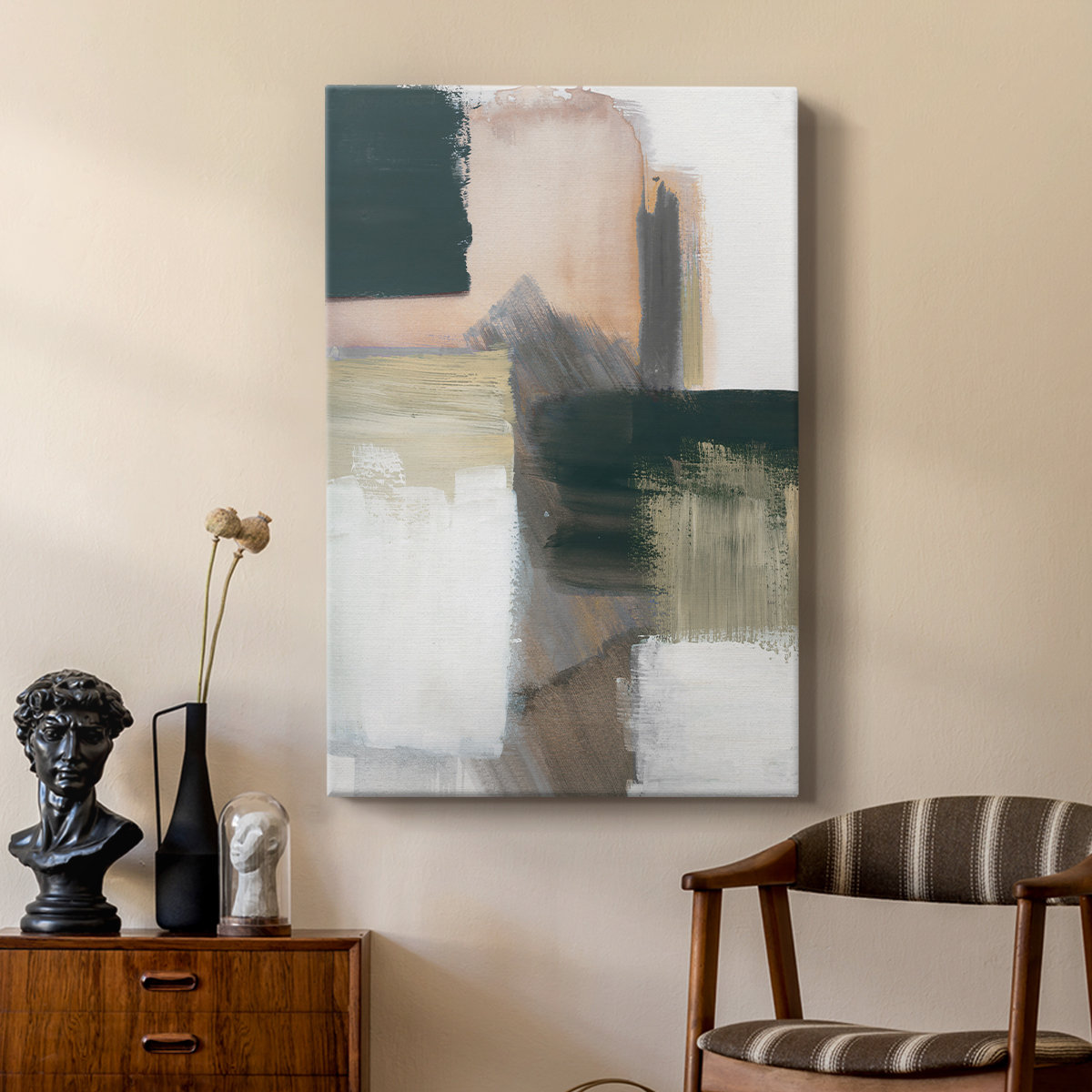 George Oliver Marble Block Symmetry III -Custom Wrapped Gallery Cavas ...