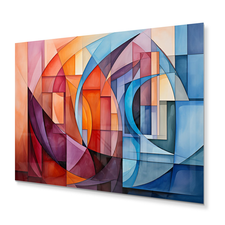Wrought Studio Cubism Rainbow Forms II - Cubism Metal Wall Art Prints ...