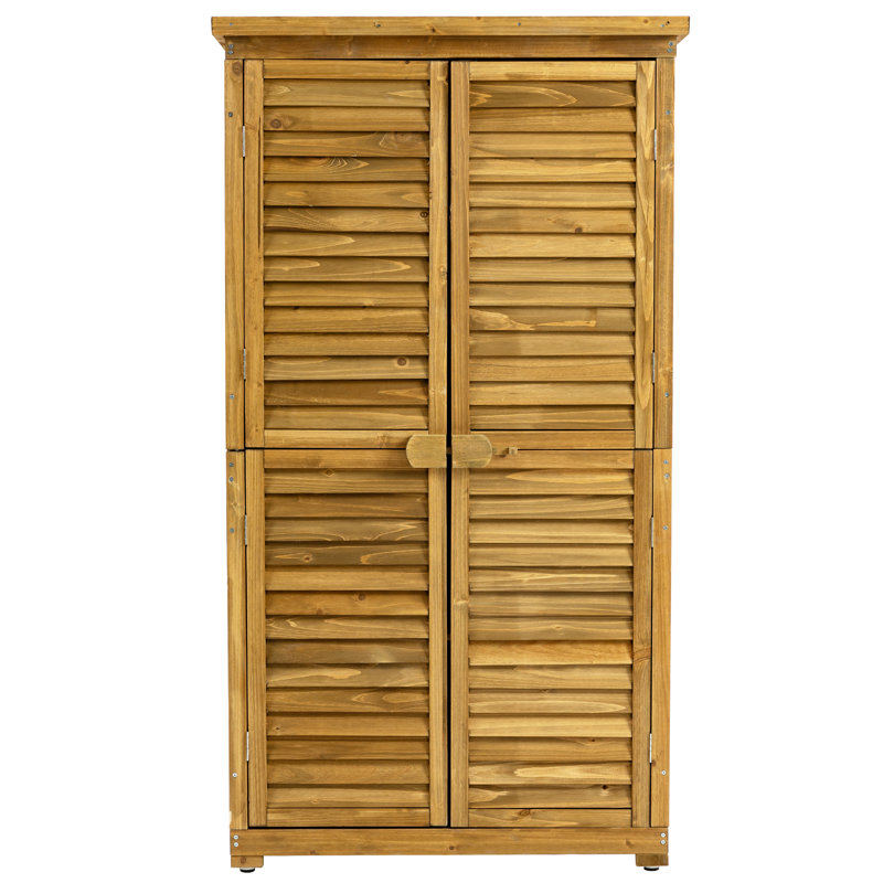 Thanaddo Solid Wood Lean Tool Shed | Wayfair