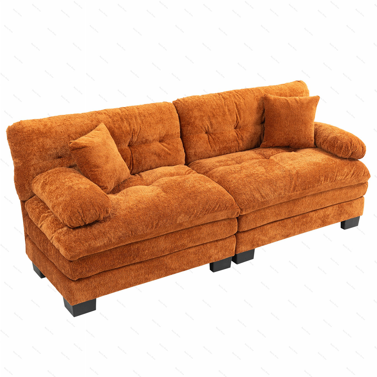 George Oliver Two-seat Sectional Sofa Modular Deep Seat Sofa Couch ...