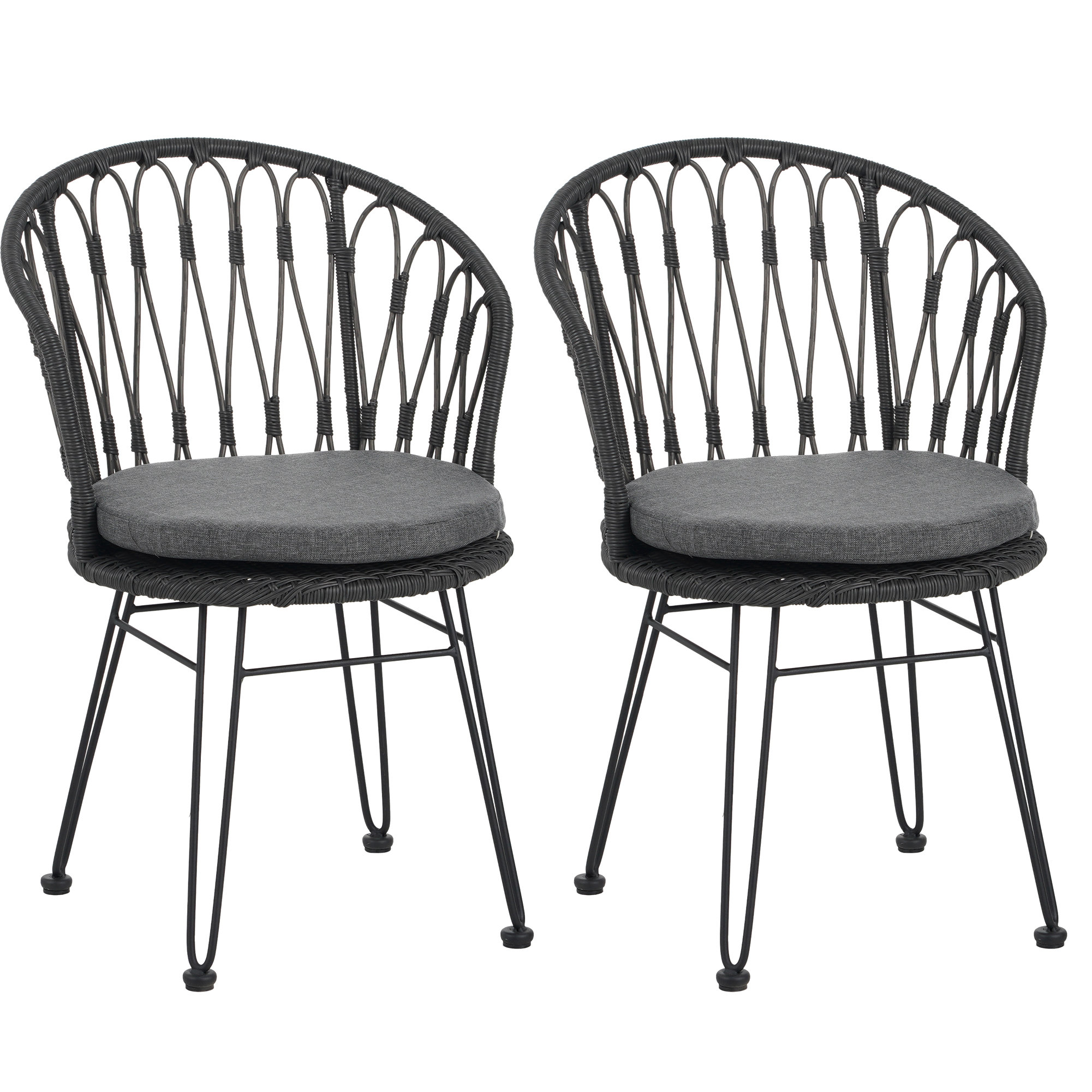 Dakota Fields TAVON CHAIR,2PCS With 2 Cushions,Gray | Wayfair