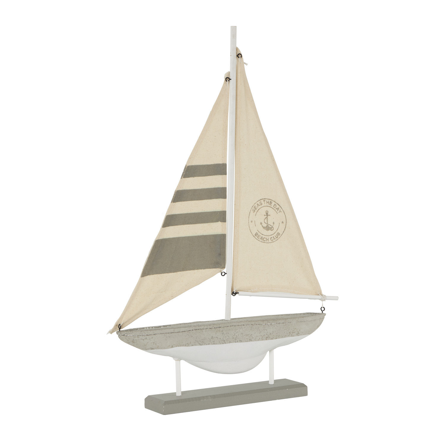 Breakwater Bay Kamthe Cement Stone Handmade Sail Boat Decorative Gray ...
