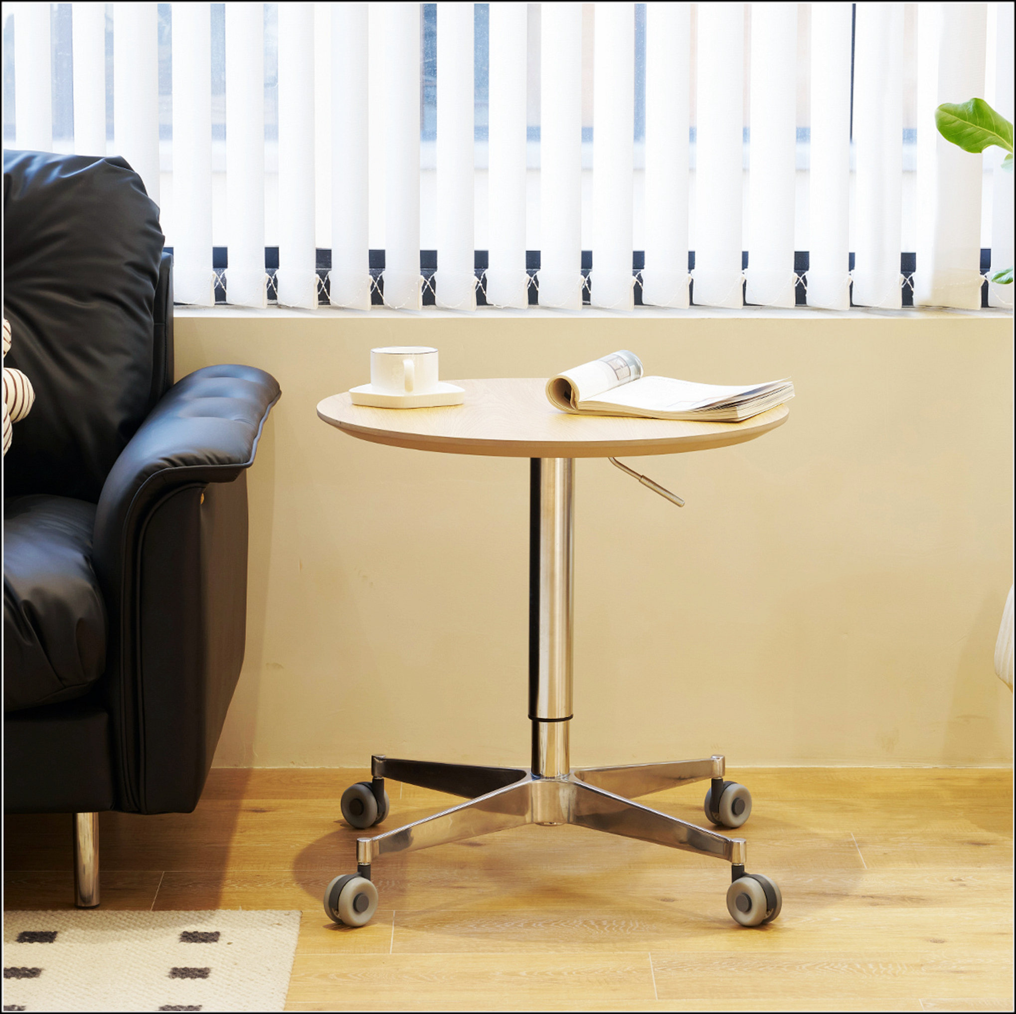 Wrought Studio Movable Adjustable Coffee Table 360 Swivel Counter Bar ...