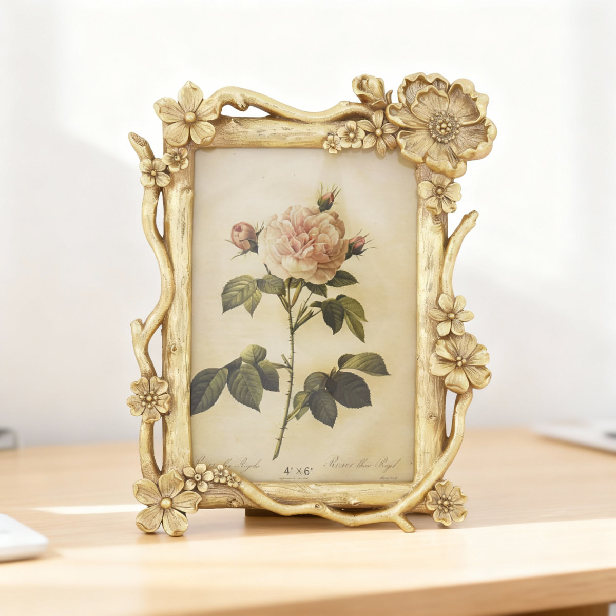 Latitude Run® Gold Floral Photo Frame 4X6 & 5X7 | Ornate Vintage ...
