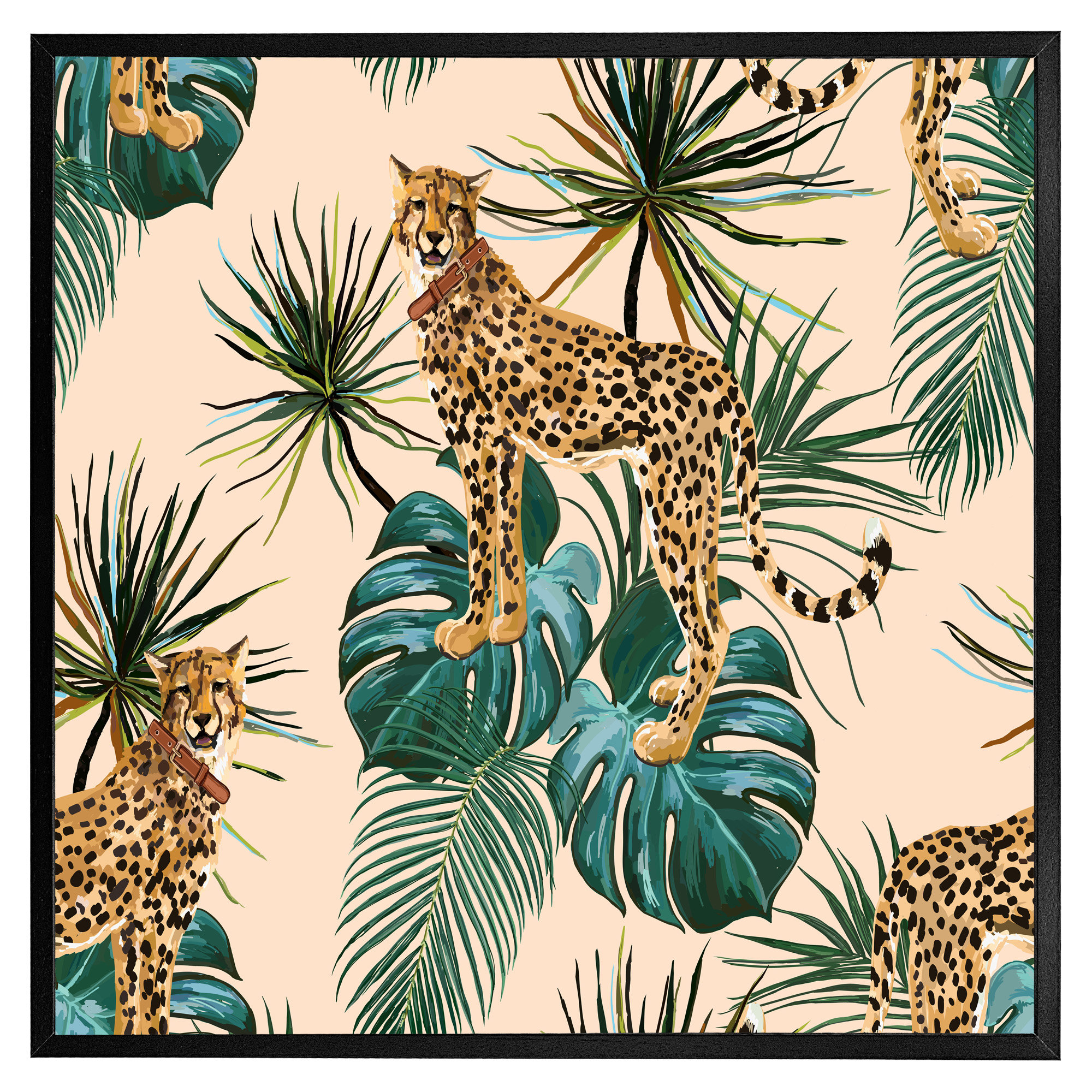 Bay Isle Home Krumholz Tropical Cheetah - Single Picture Frame Art ...