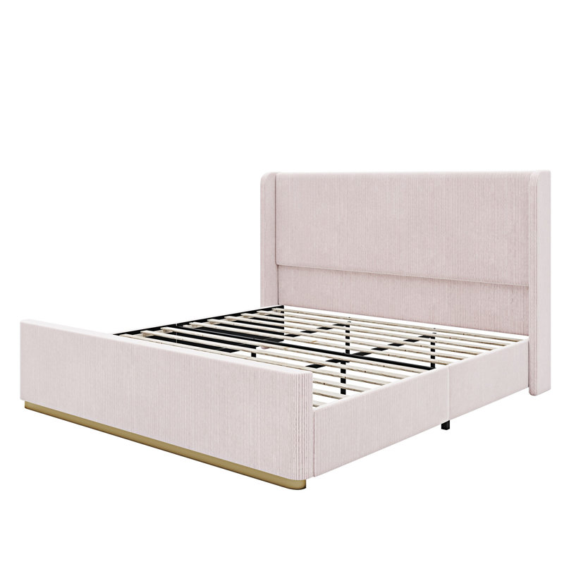 Union Rustic Modern Upholstered Bed Frame | Wayfair