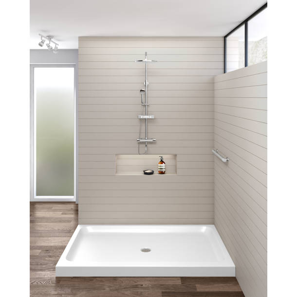 Fine Fixtures 60" W x 36" D Double Threshold Shower Base | Wayfair