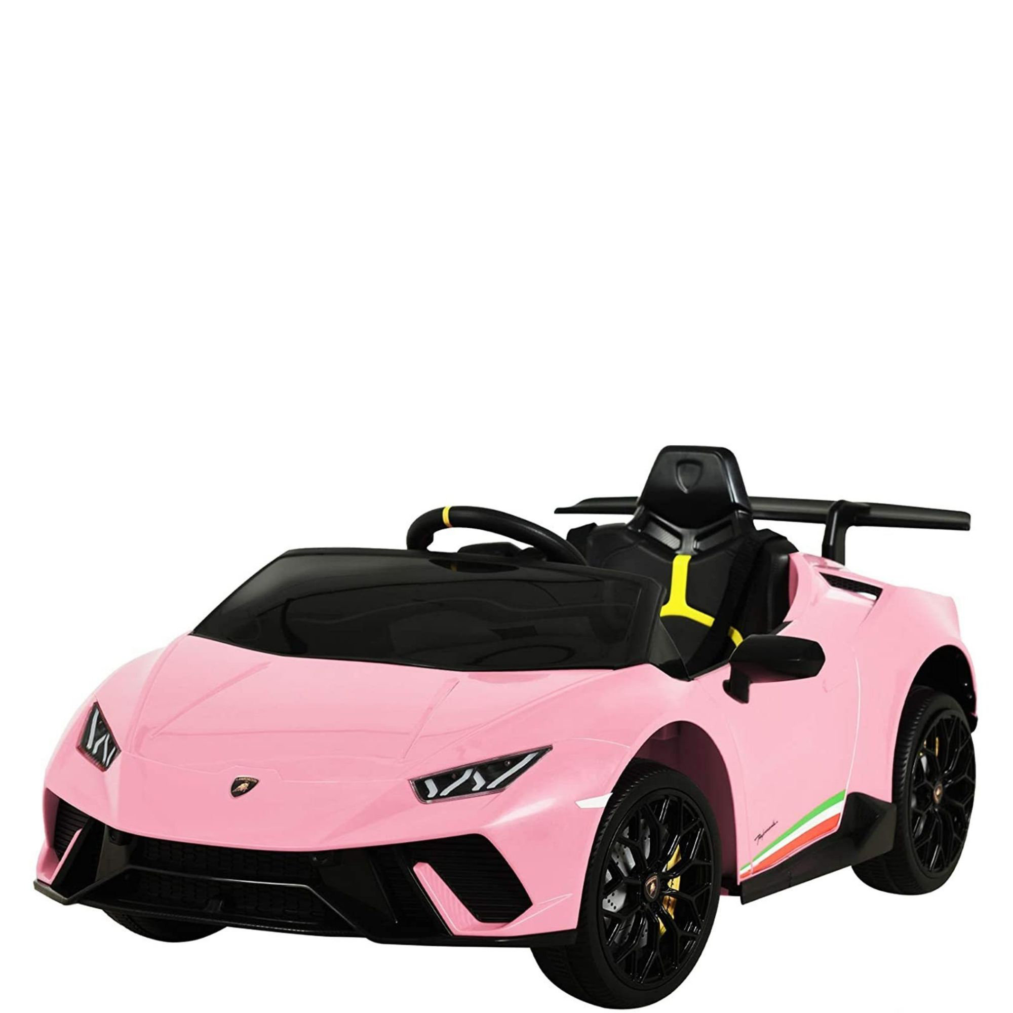 KidsVip Yellow 12V Lamborghini Huracan 4x4 Ride-On Car with Rubber ...