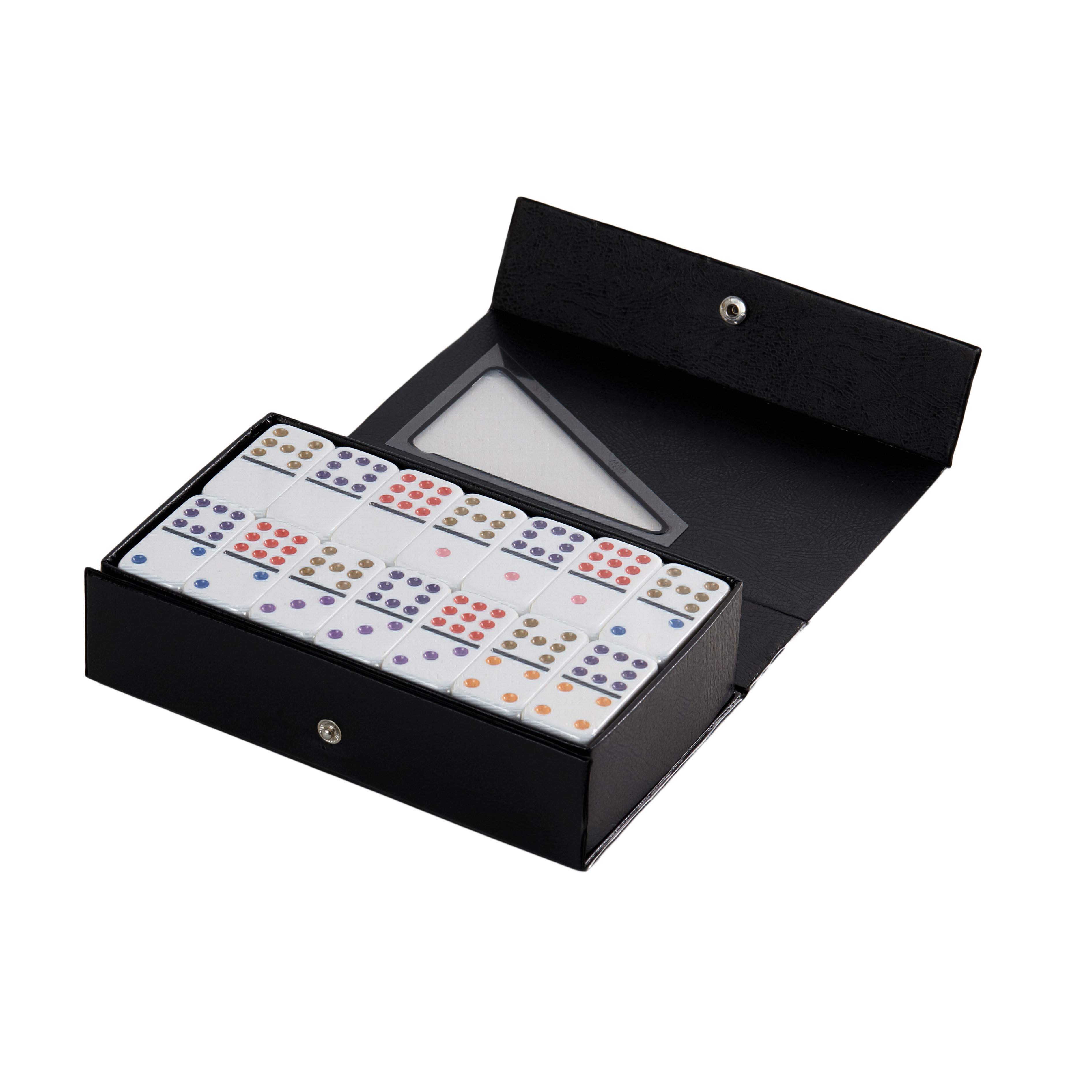 Puremco ChickenFoot Double 9 Colour Dot Dominoes - Tournament Size ...