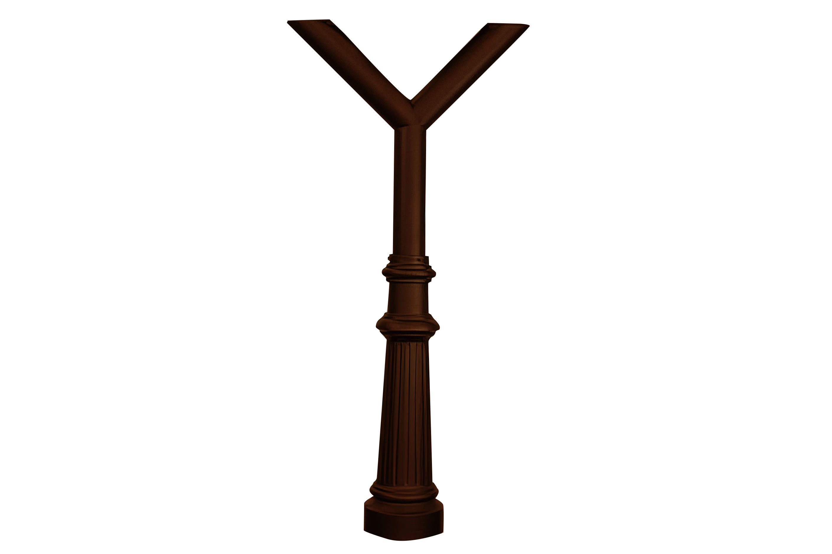 Qualarc Penfield Twin Mailbox Post - 62'' Tall with Fluted Base - Multi ...