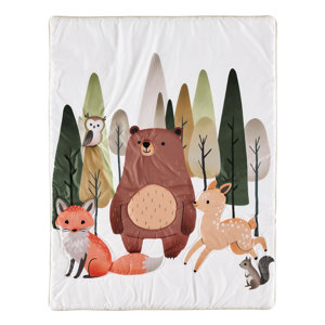 Sweet Jojo Designs Woodland Animal Pals 3 Piece Crib Bedding Set by ...