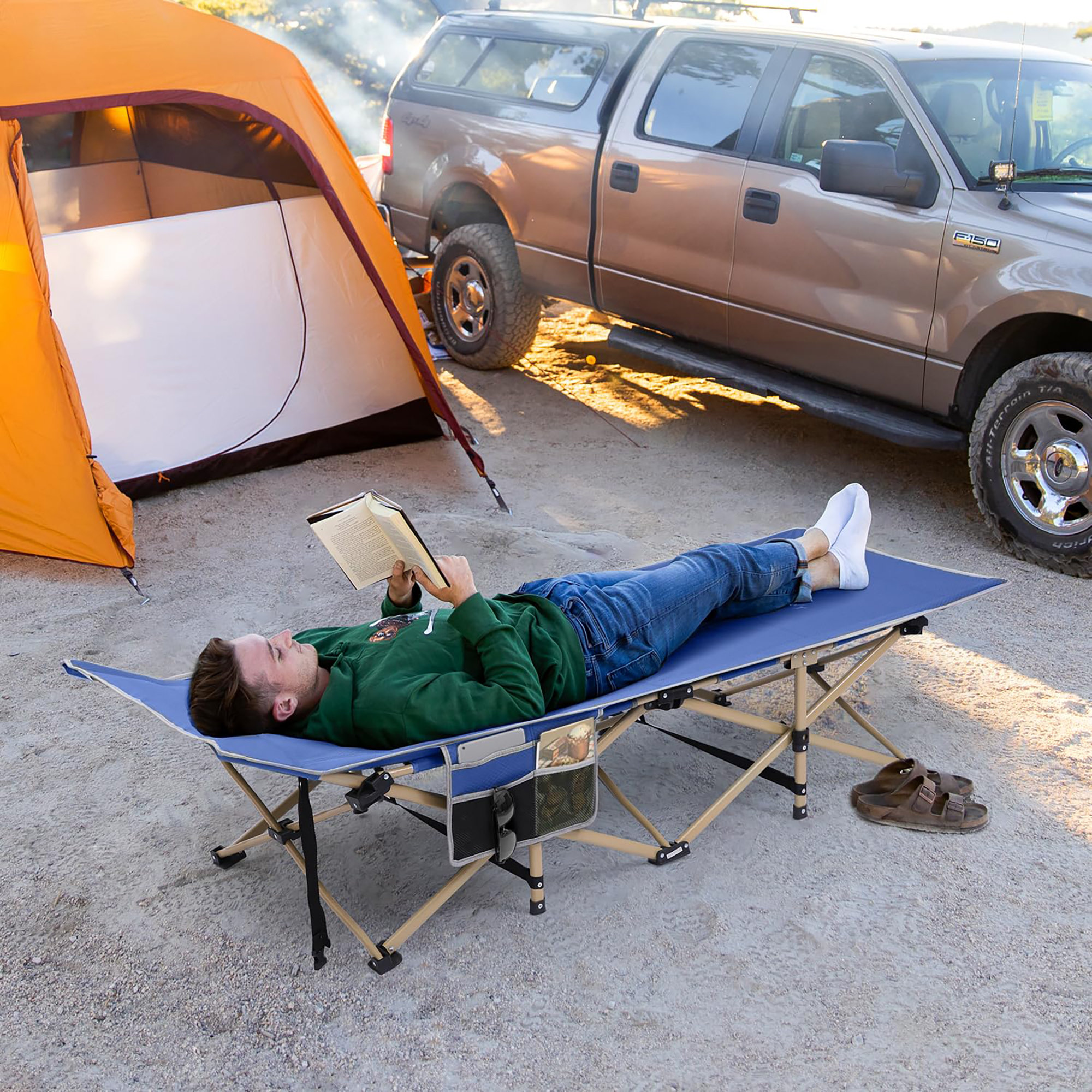 ADROIM 1200D Double Layer Oxford Foldable Camping Cots For Adults | Wayfair