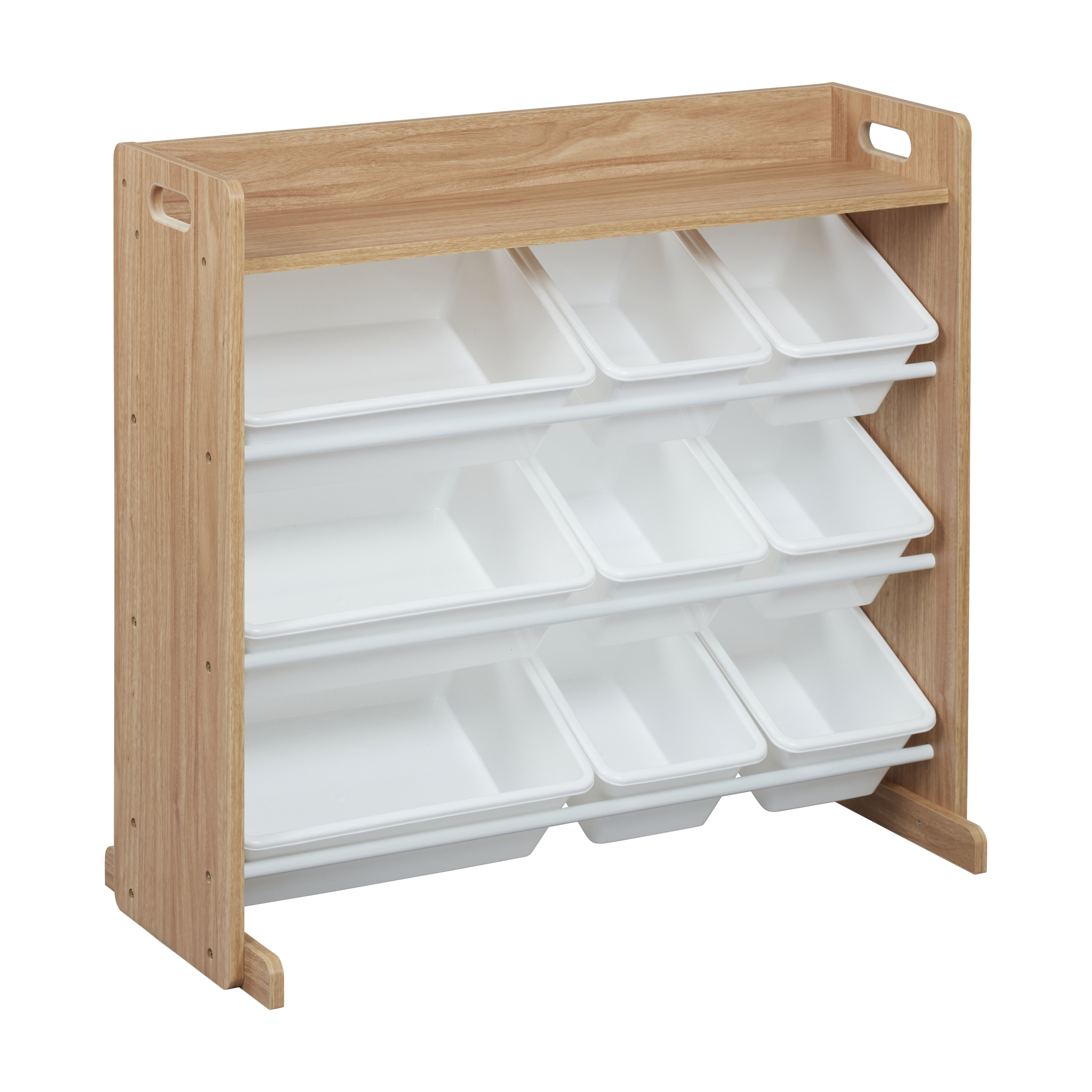 ECR4Kids 3-Tier Organizer with Shelf and 9 Bins, Toy Storage | Wayfair