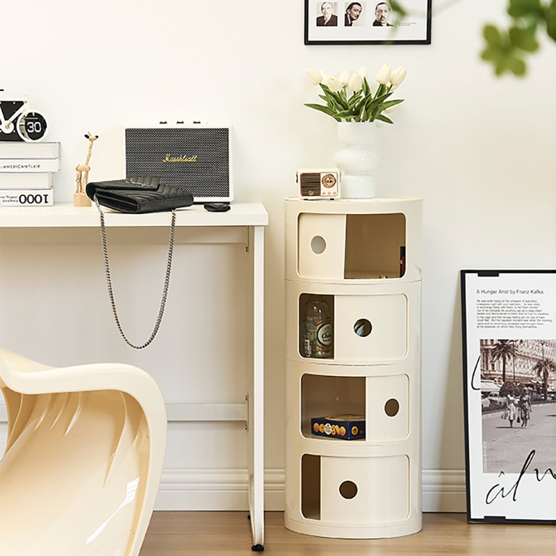 Metro Lane Cylindrical Multi-Tiered Plastic Storage Drawer Unit ...
