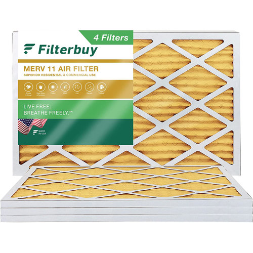 Filterbuy 10x24x1 Air Filter MERV 11, Pleated HVAC AC Furnace Filters ...