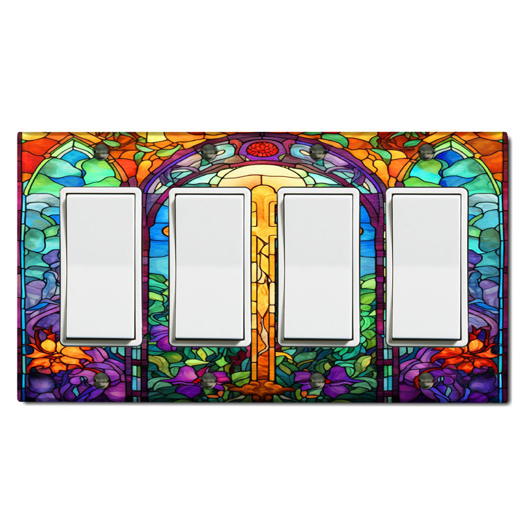 WorldAcc Metal Light Switch Plate Outlet Cover (Religious Cross ...