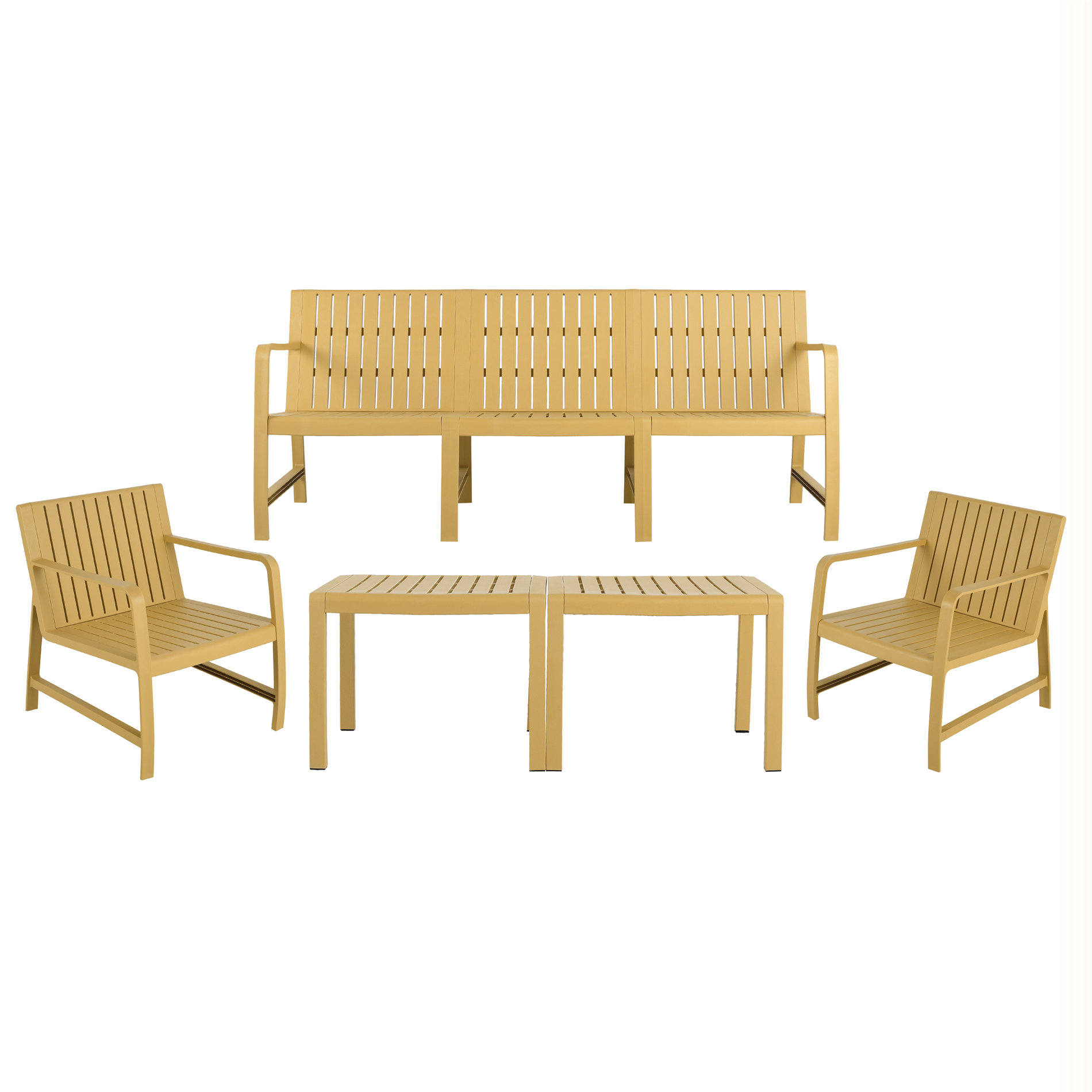 George Oliver 5 - Person Patio Conversation Sets With 2 Coffee Tables ...