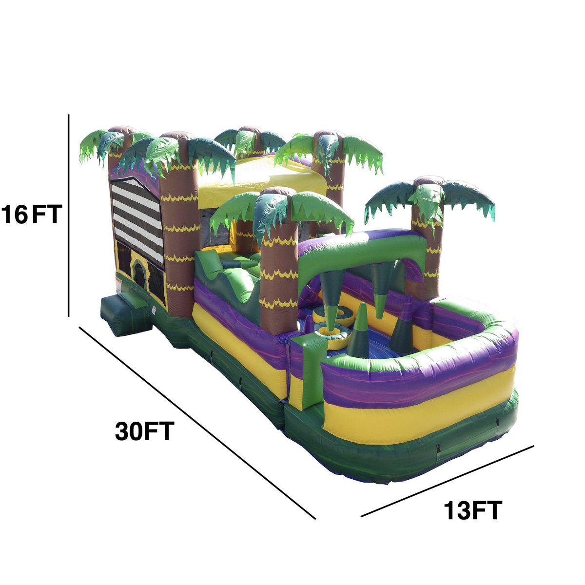 JumpOrange Commercial Grade Bounce House Obstacle Course (with Blower ...