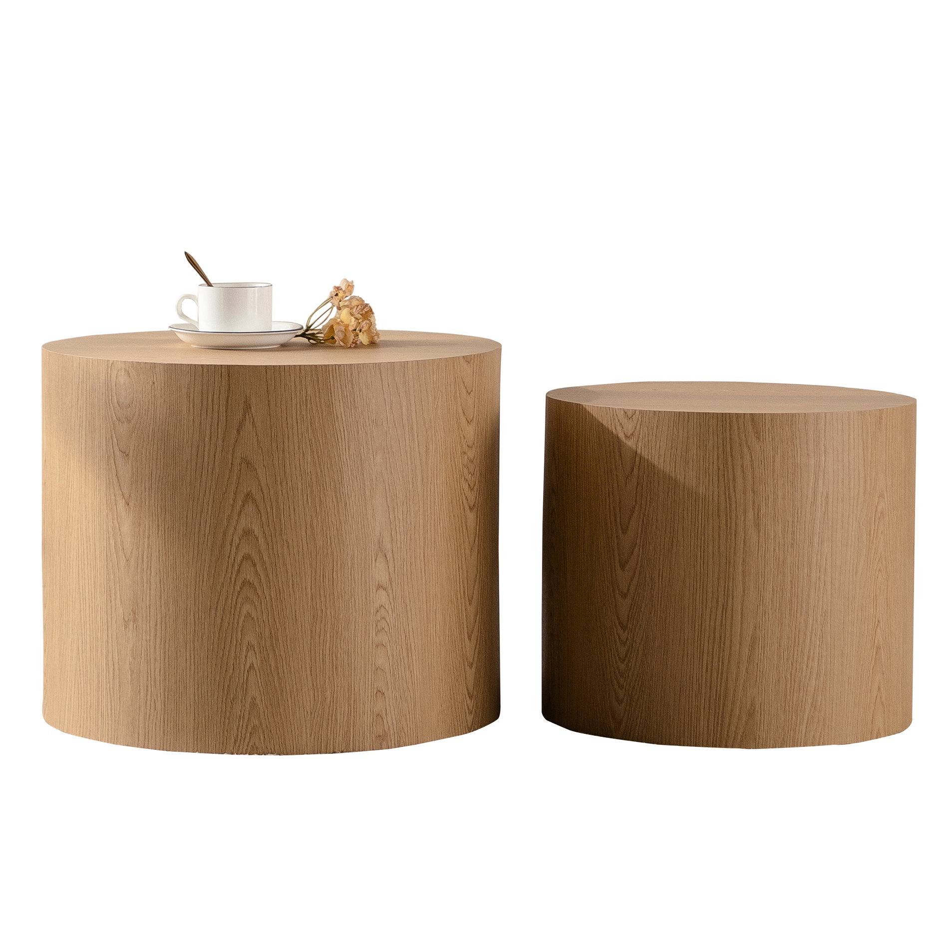 Latitude Run® Modern Round Coffee Table , Wooden For Small Space Living ...