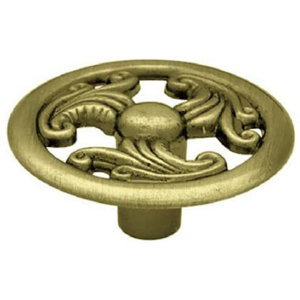 D. Lawless Hardware (5 Pack) 1-7/16 inch Wing Design Knob Antique Brass ...
