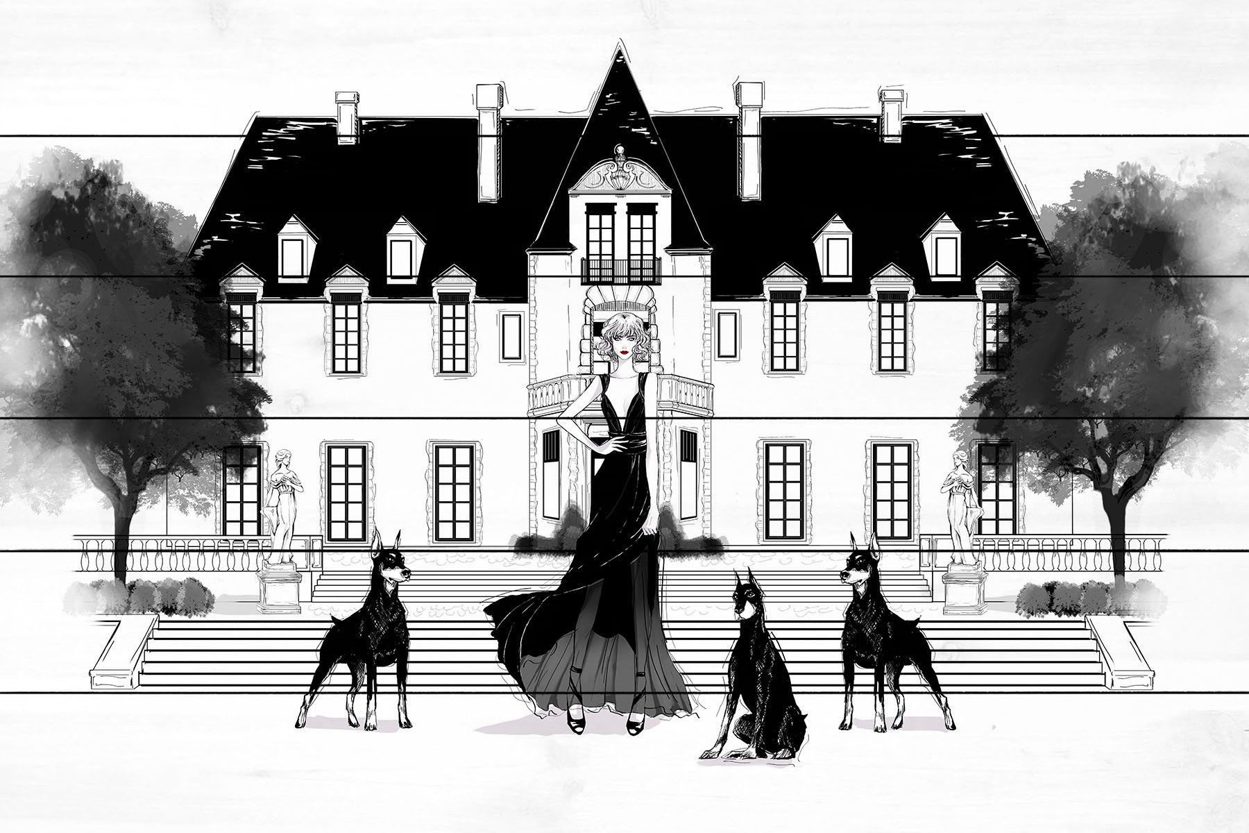 Marmont Hill 'Swift' by Loretta So Painting Print on White Wood ...