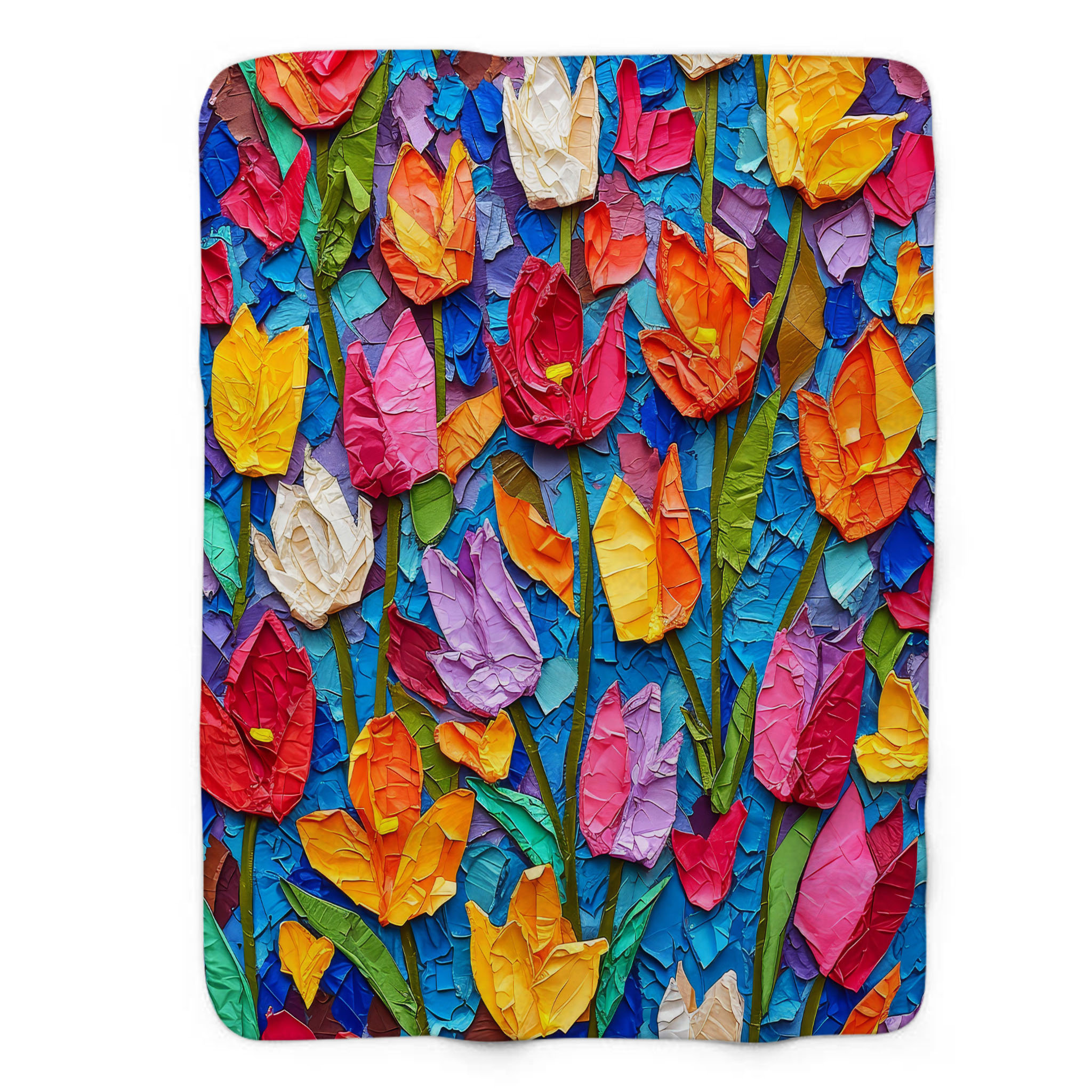 MentionedYou Radiant Paper Petals - 1 Piece Premium Sherpa Blan Throw ...