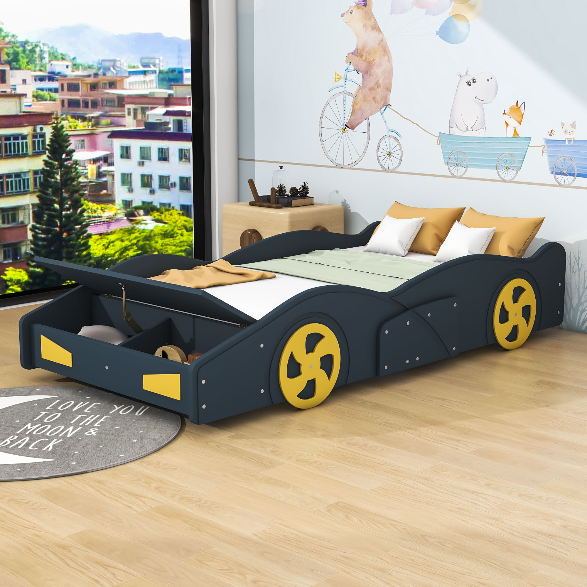 Zoomie Kids Ahna Twin Cars Bed by Zoomie Kids | Wayfair