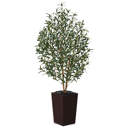 Joss & Main George Faux Olive Tree with UV Protection, 2 Natural Tree ...