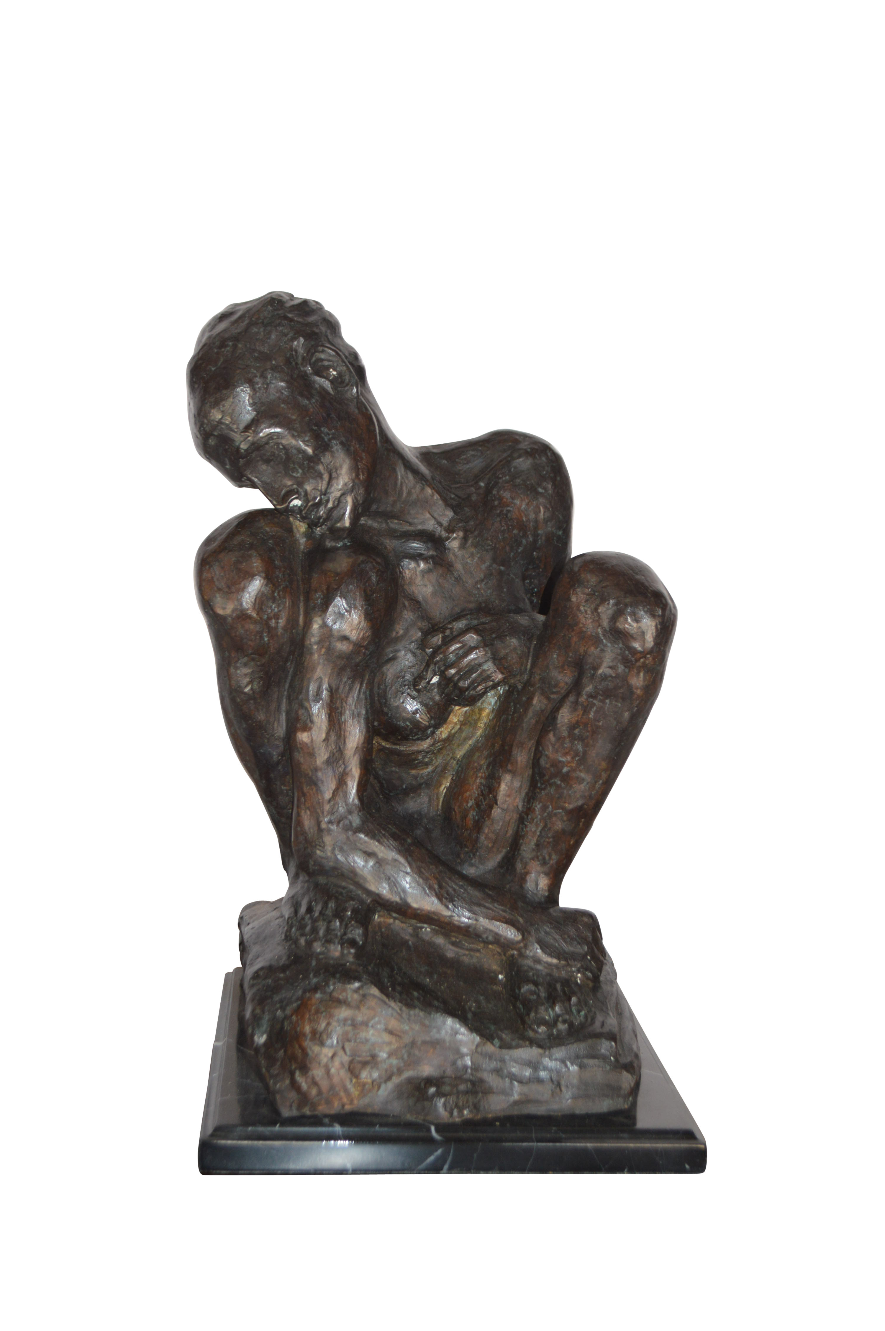 World Menagerie Bhoyar Crouching Woman Rodin Replica Bronze Statue ...