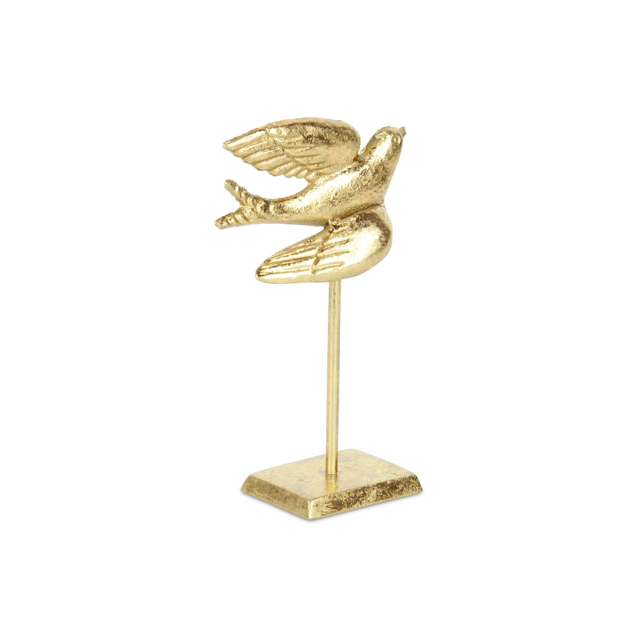 HomeRoots 9" Gold Cast Iron Bird Tabletop Sculpture - Wayfair Canada