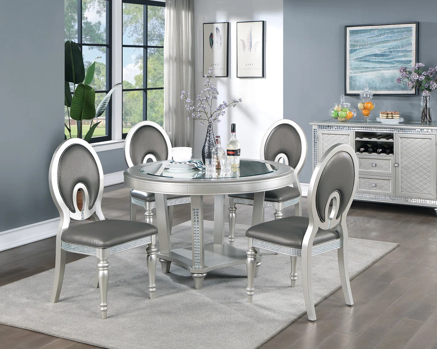 Poundex 4 - Person Dining Set | Wayfair