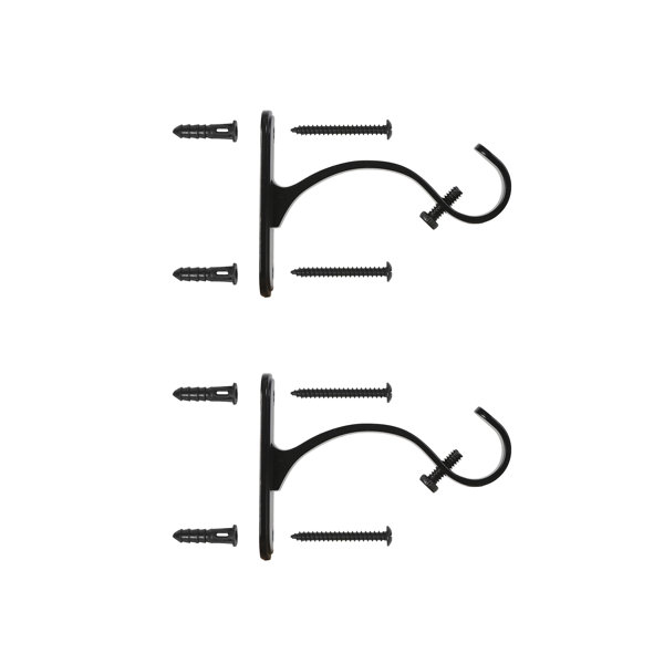 Kenney Curtain Rod Mounting Brackets, 5/8”-3/4" Diameter, Set of 2 ...