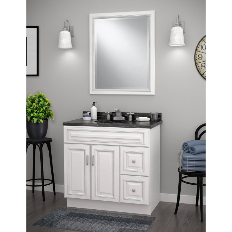 Charlton Home® Aghasi 18" Bathroom Vanity Base Only in Fresh White ...