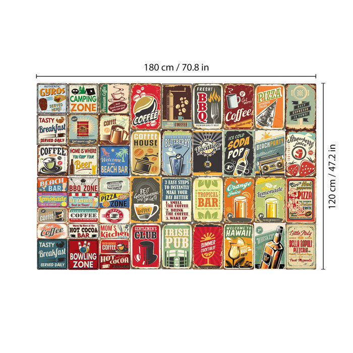 Winston Porter Party Metal Sign Collage Wall Decals & Reviews | Wayfair