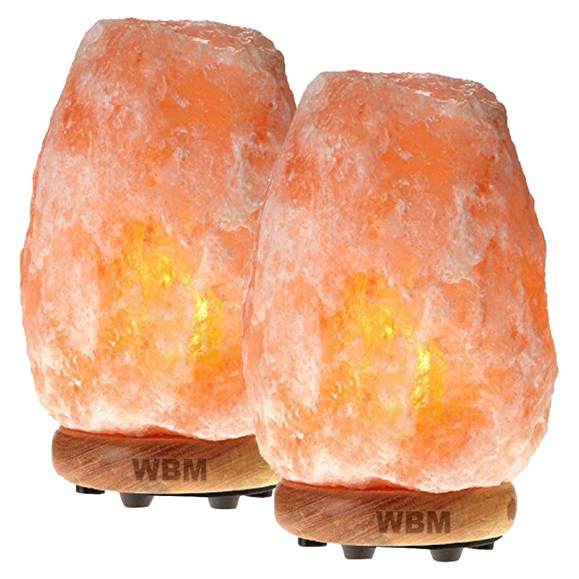 Dakota Fields Barney Natural Pink Salt Lamp with Neem Wooden Base,6 ...