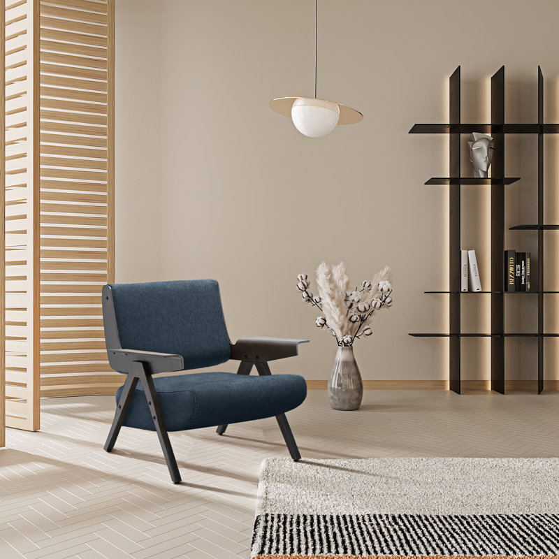 Corrigan Studio® Angelicque 30" Wide Soild Wood Upholstered Accent ...