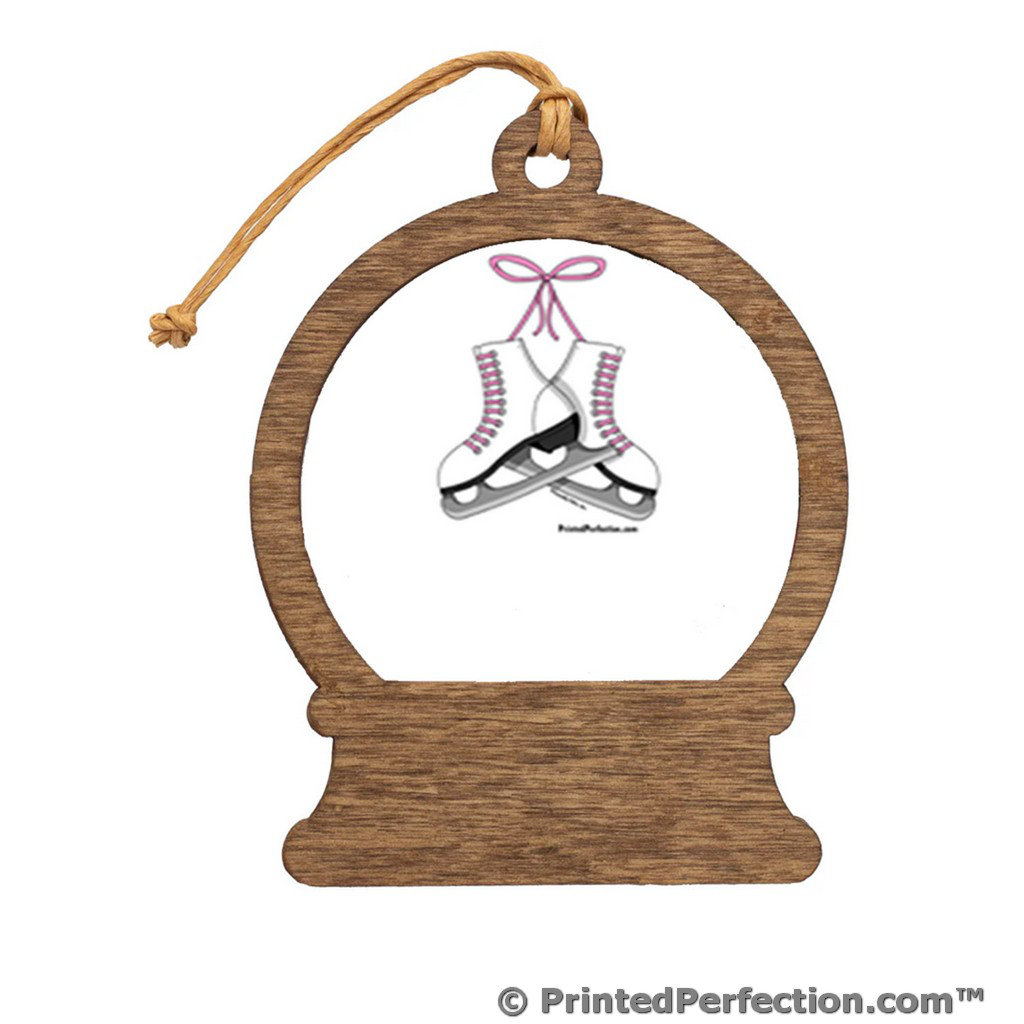 Printed Perfection Personalized Ice Skates - Female Snow Globe Shaped ...