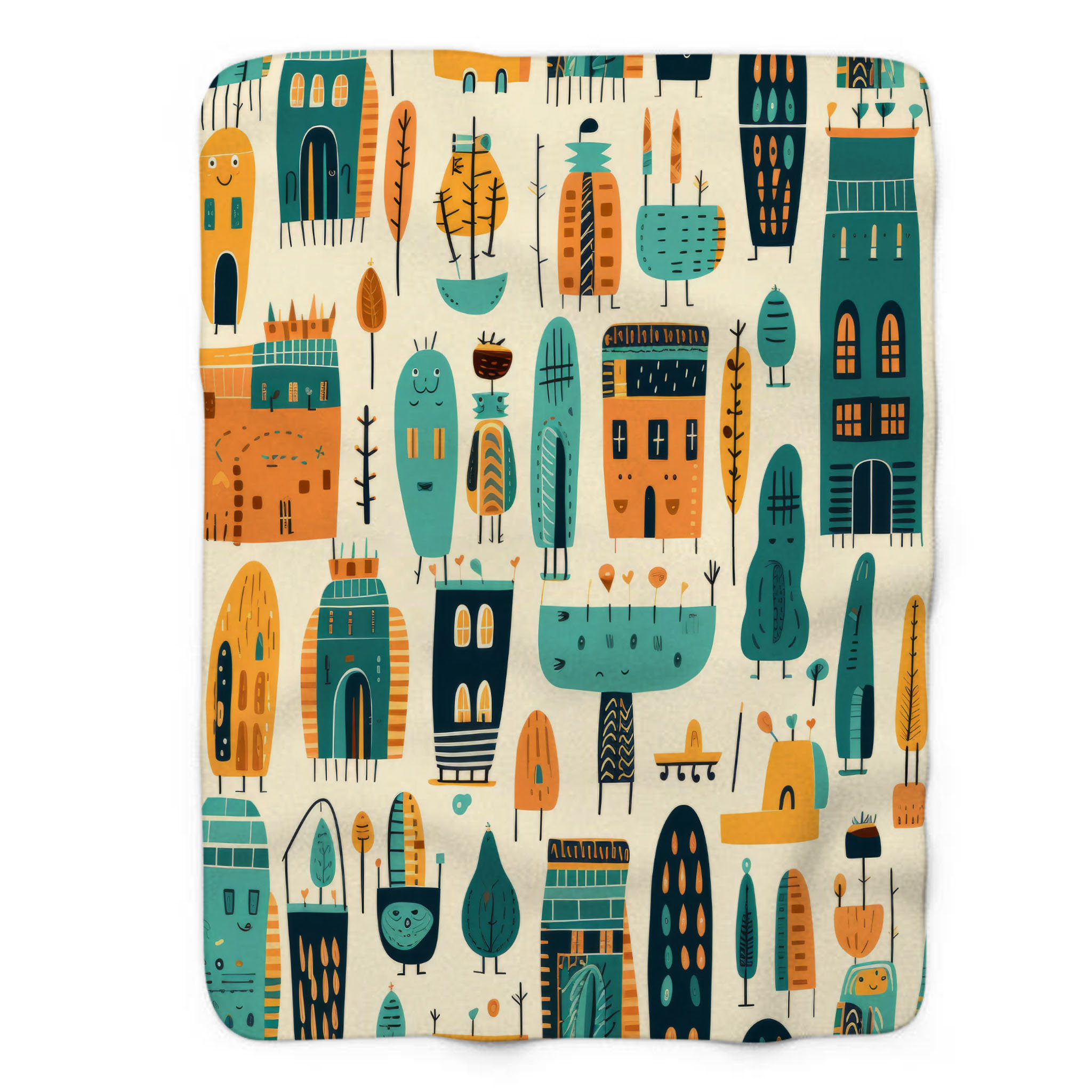 MentionedYou Eccentric Urban View - 1 Piece Premium Sherpa Blanket ...