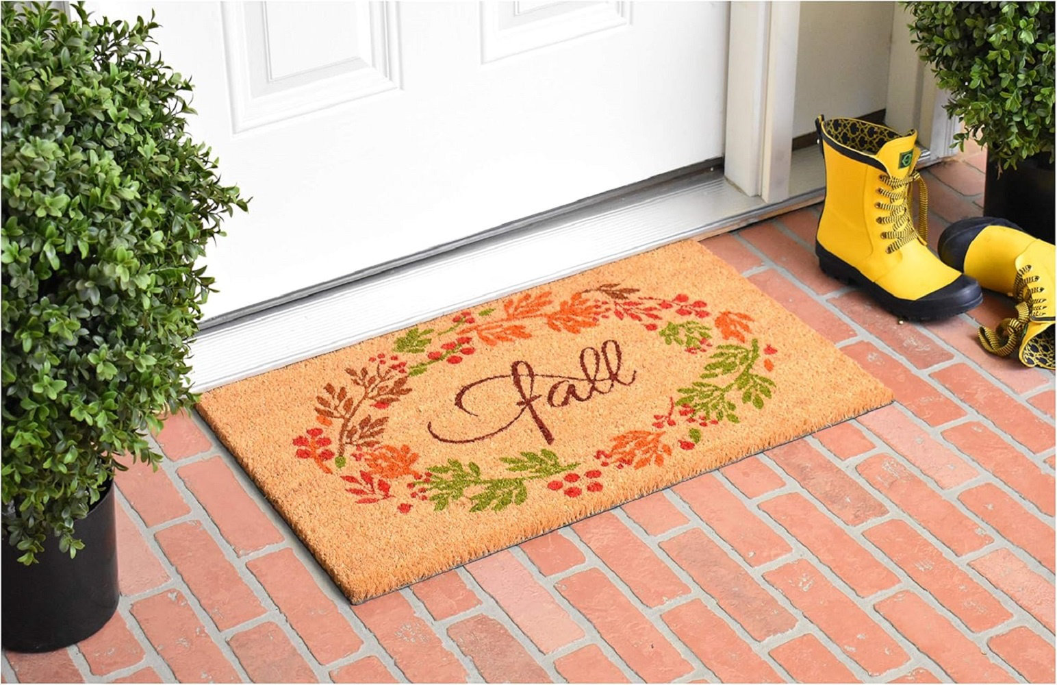 Ophelia & Co. Fall Wreath Doormat25 X 15(Rectangular) - Wayfair Canada