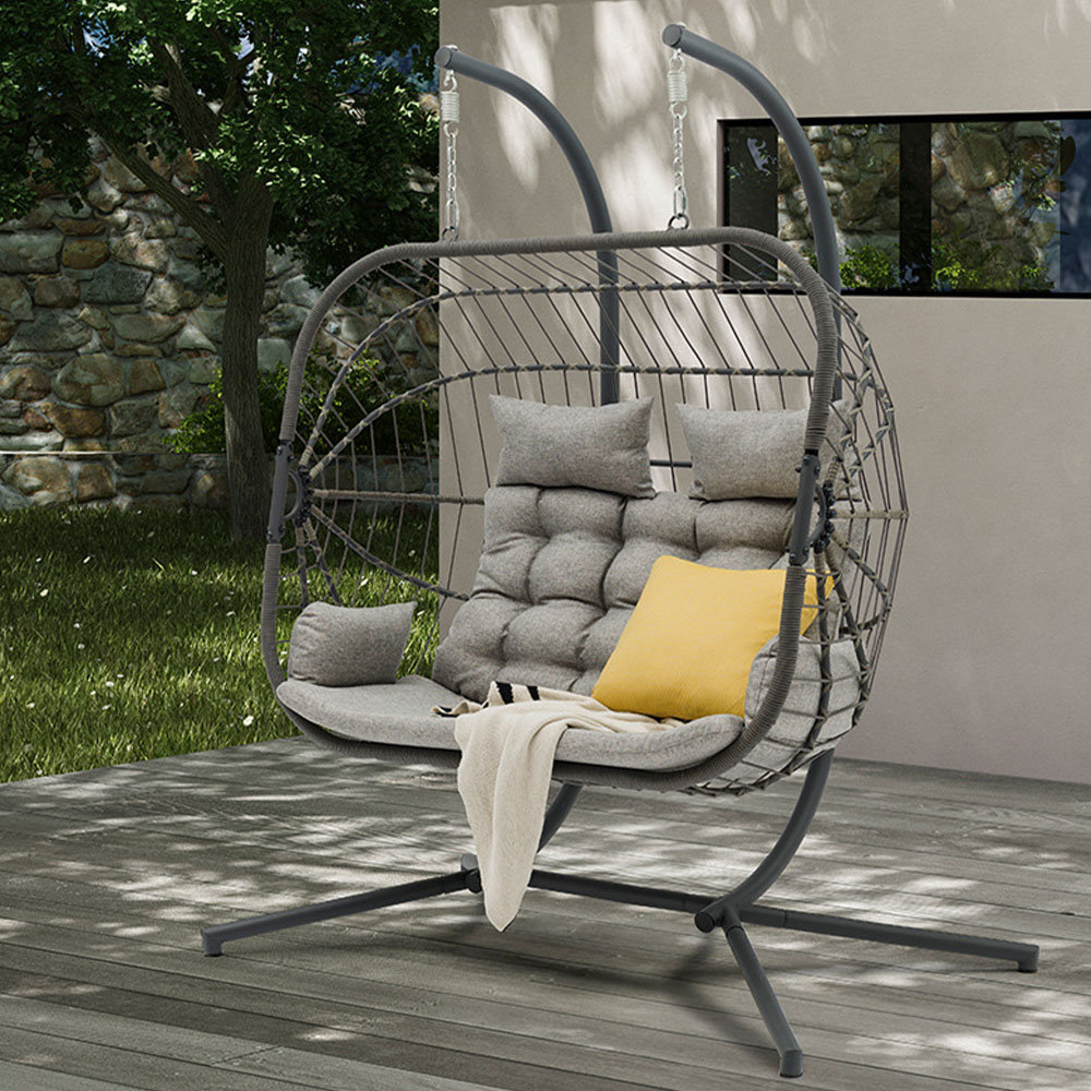 DineElegance.r Double Swing Chair with Stand | Wayfair