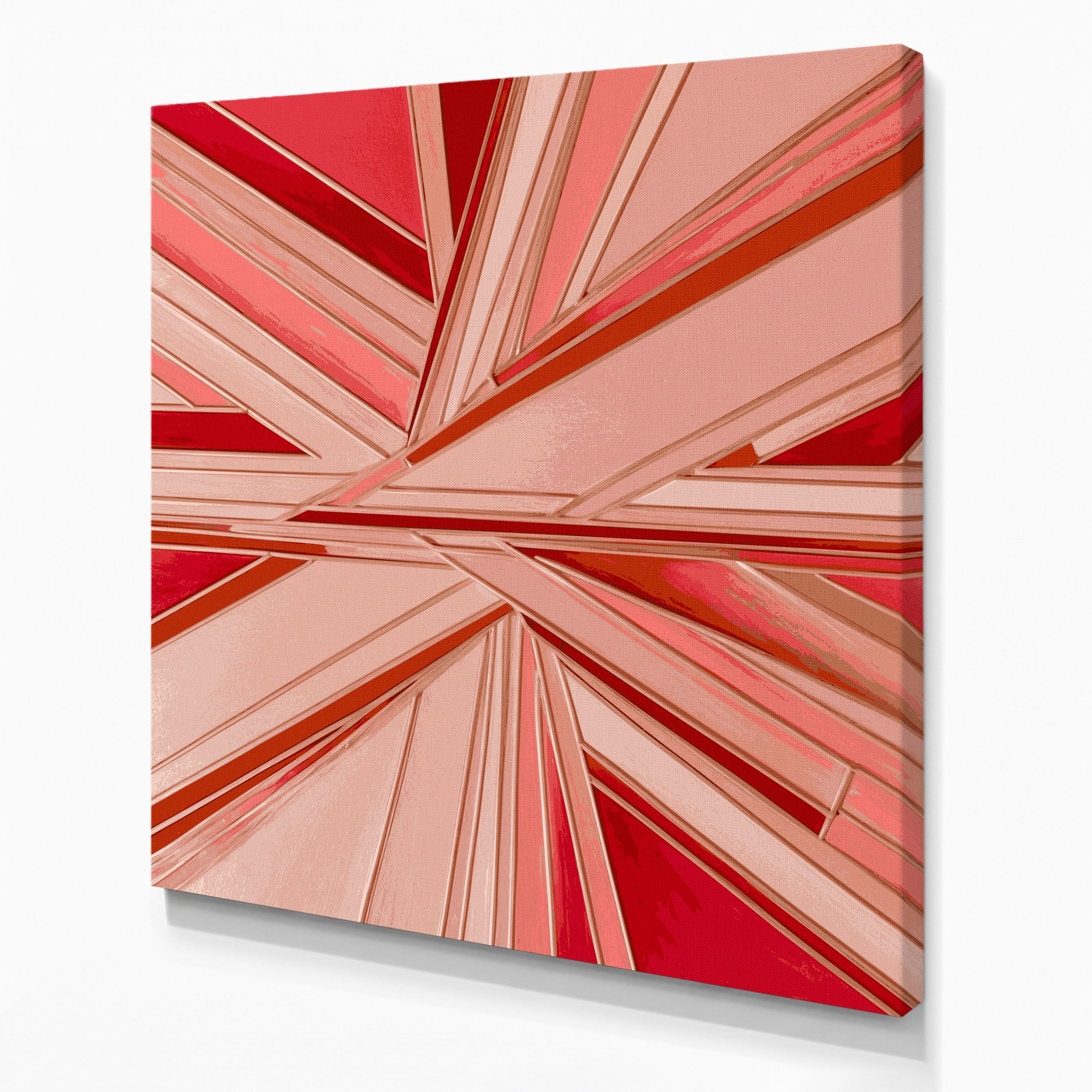 Ivy Bronx Hard Edge 29 Pink Canvas Wall Art | Wayfair