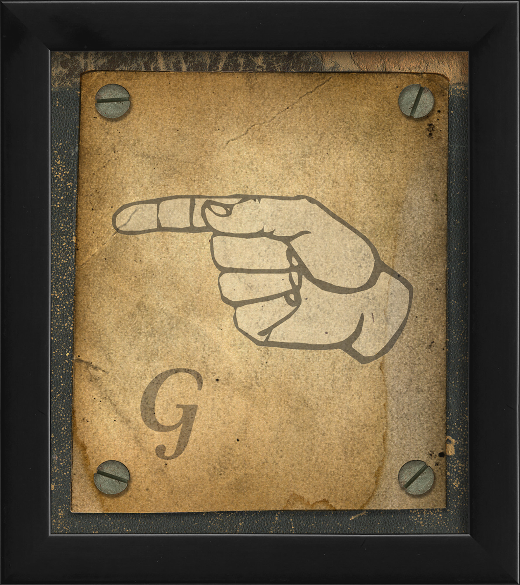 The Artwork Factory Sign G Framed Graphic Art | Wayfair