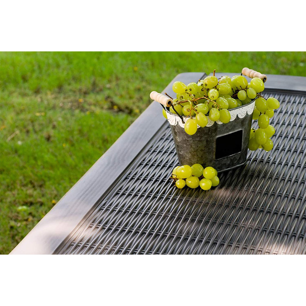 Keter Borneo 110 Gallon Rattan Wicker Resin Patio Deck Storage Box ...