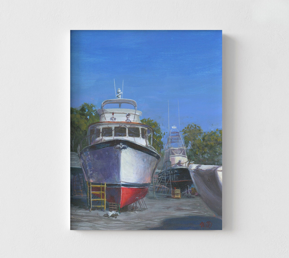 WeFrameArt Balboa Boatyard Newport Beach By William Thompson, Nautical ...
