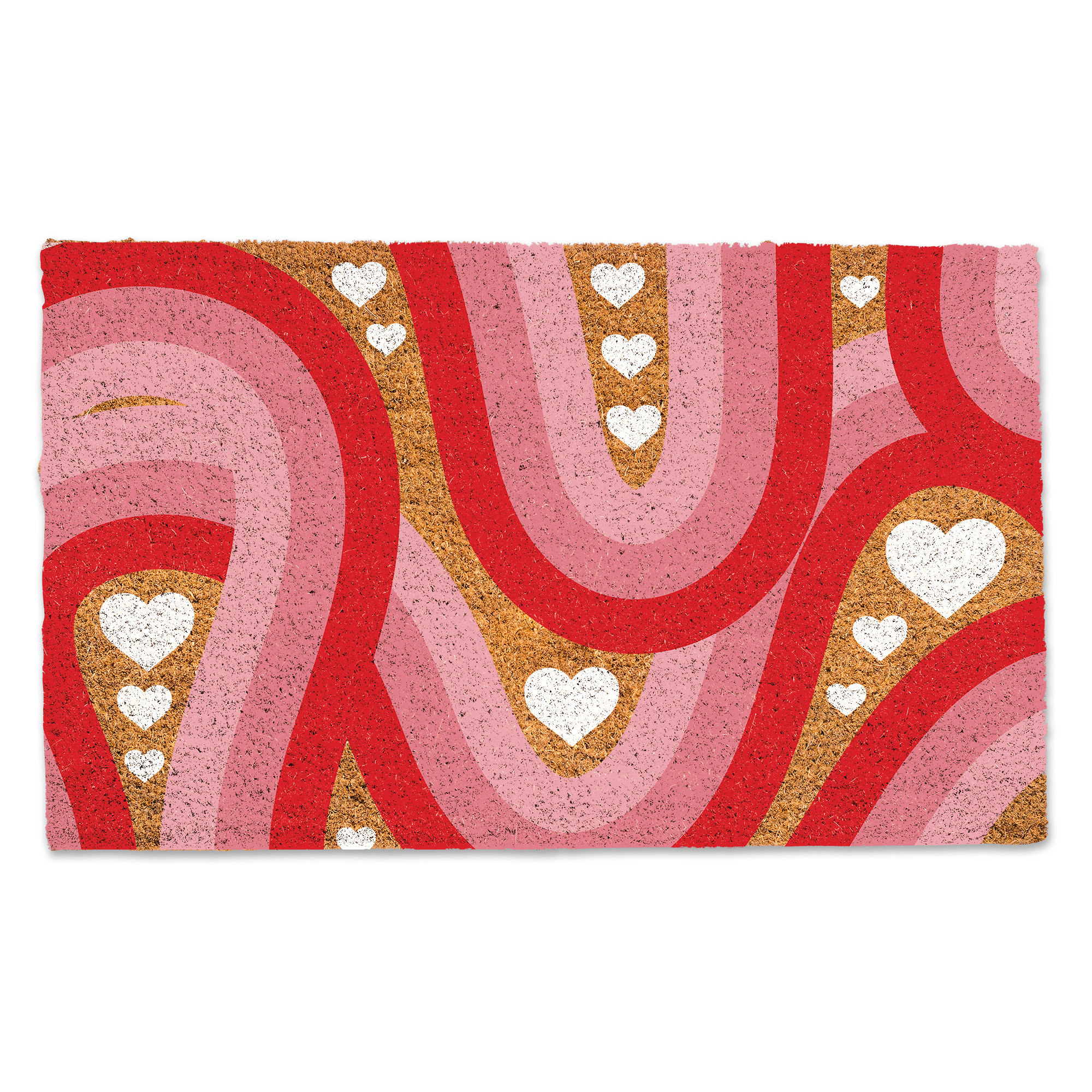 Dakota Fields Swirly Heart Pattern Door Mat | Wayfair