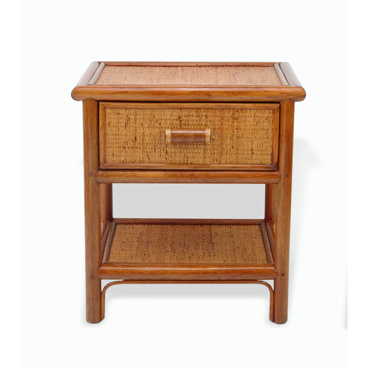Bay Isle Home Wicker / Rattan Nightstand | Wayfair