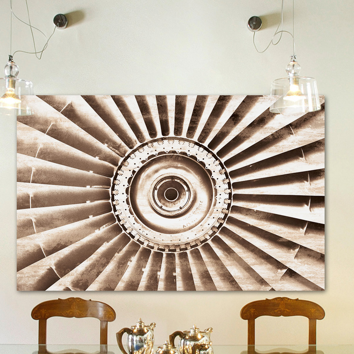 Marmont Hill 'Air Flow' Painting Print on Wrapped Canvas | Wayfair
