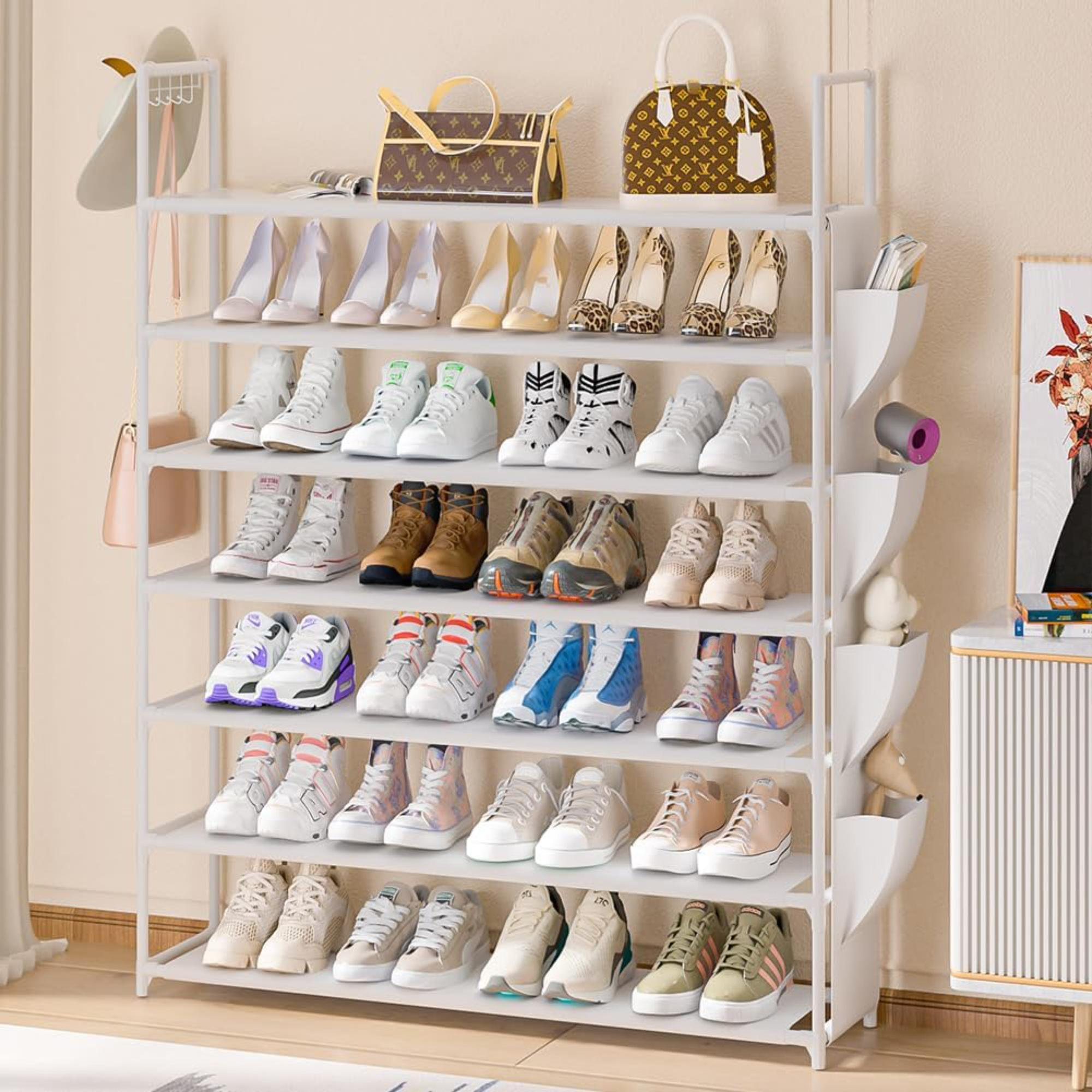 Rebrilliant Shoe Rack 7 Tier Shoe Organizer Shoe Storage 28-35Pairs ...